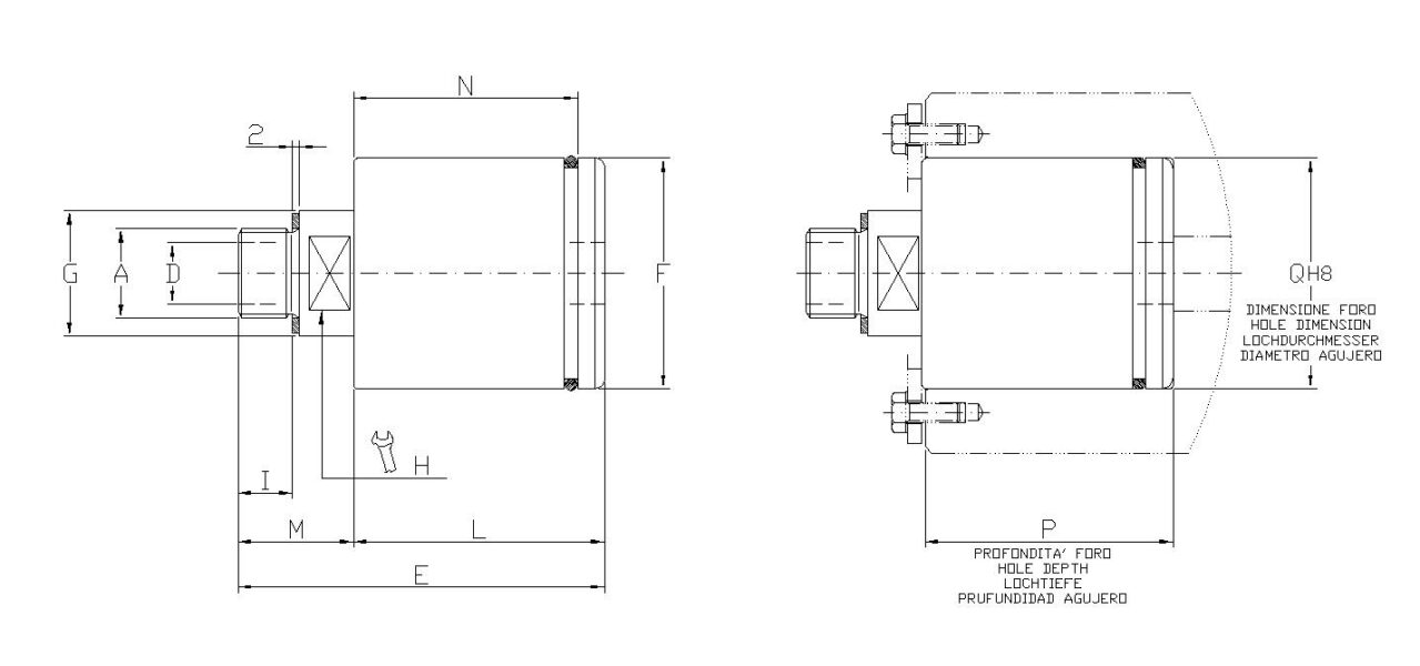 In- Shaft Mounting Rotary Unions V Series | Rotoflux
